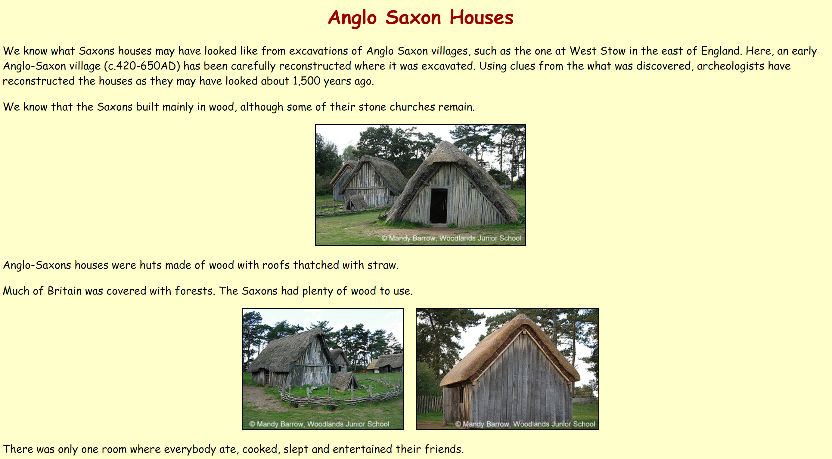 Anglo Saxon Houses - Content - ClassConnect